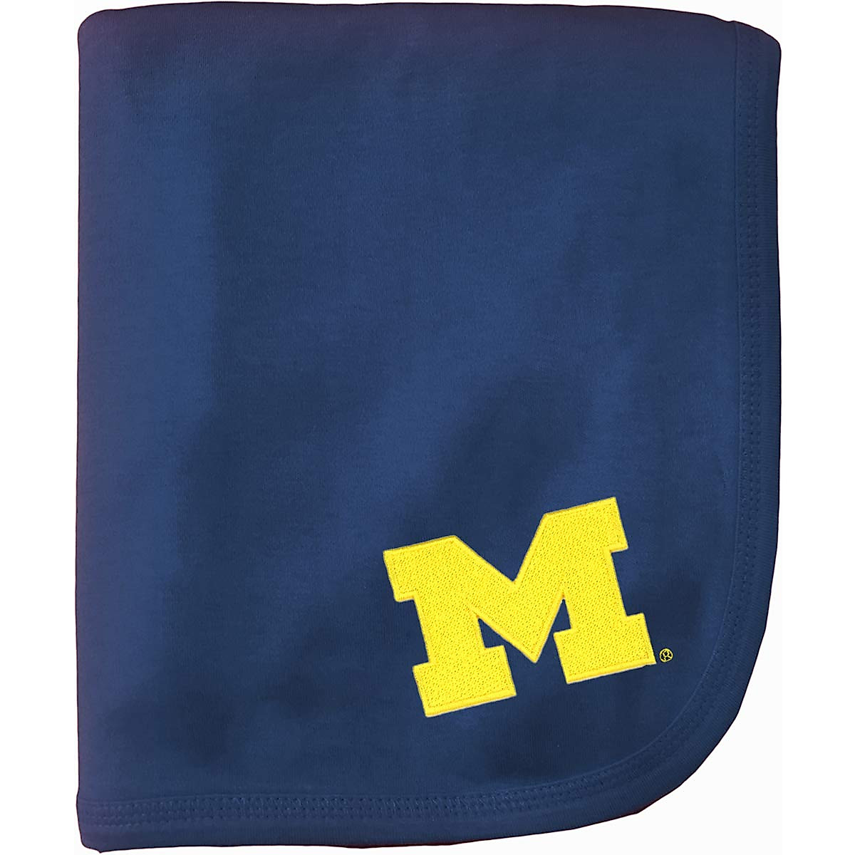 Michigan Wolverines Block M NCAA Baby Blanket Navy