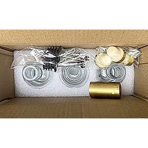 Kaachli Olive Oil And Vinegar Cruet Small Wine Dispenser Glass Bottles 6 oz (200ml) With Stainless Steel Spout,3 - Pack