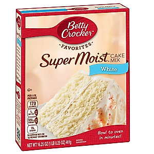 Betty Crocker Super Moist Cake Mix White - Pudding in the Mix 16.25 Oz (Pack of 4) by Betty Crocker