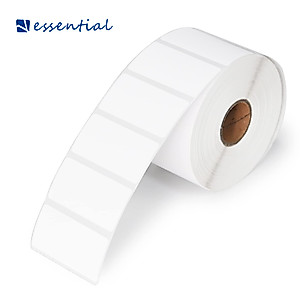 ESSENTIAL 2"x 1" White Direct Thermal Barcode Labels, Shipping Labels, Compatible with Zebra & Rollo Label Printer, 1300 Labels of Roll (1 Roll)