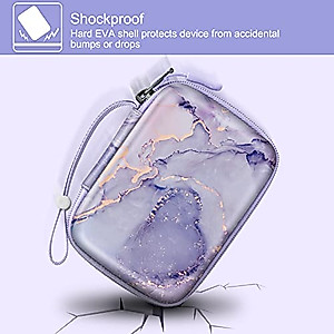 Fintie Kids Camera Case Compatible with Seckton/GKTZ/WOWGO/OMZER/Suncity/Agoigo/Ourlife/Rindol/Unicorn Toys Digital Camera & Video Camera, Hard Carrying Bag with Inner Pocket, Lilac Marble