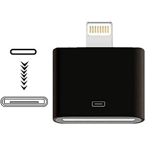 Lightning to 30-pin Adapter，Apple MFi Certified iPhone 8-Pin Male to 30-Pin Female Adapter Charging Sync Converter Connector Compatible iPhone 13/13P/12/11/X/8/7/6P/5S/5/iPad/iPod (No Audio)