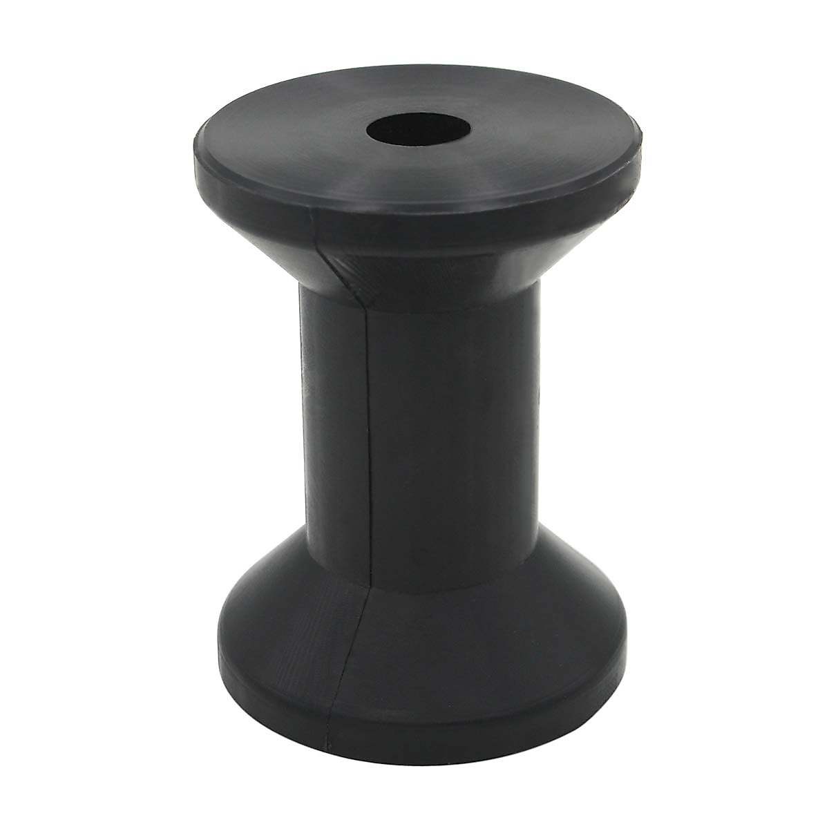 GHmarine 4 Inch Width Boat Trailer Black Molded Rubber Spool Roller - 5/8” Hole