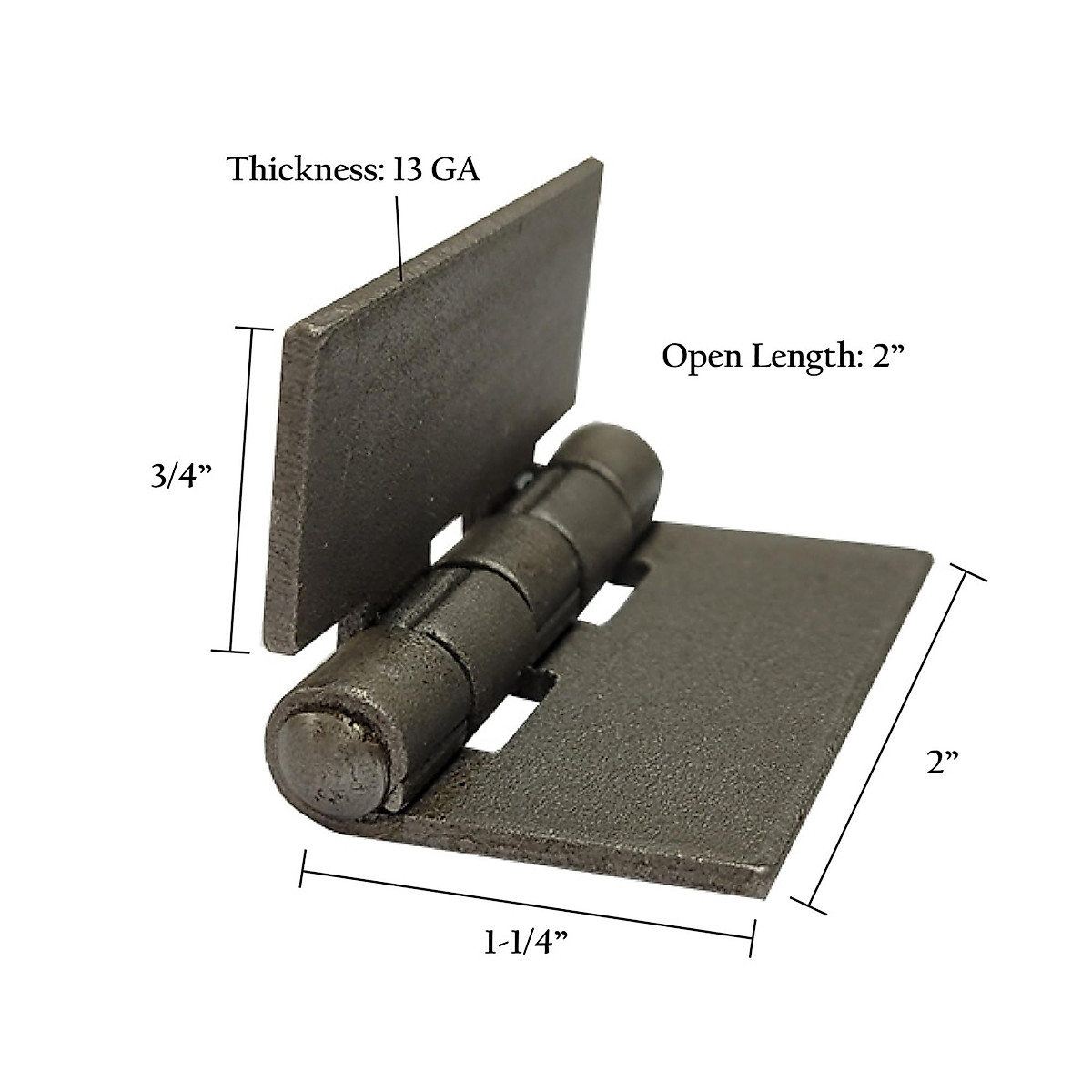 2" Heavy Duty Weldable Hinges - Steel Butt Hinge Design for Heavy Gates & Doors - Long Lasting - Corrosion & Rust Resistant
