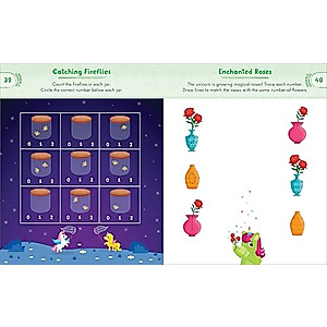 Kindergarten Activity Book Unicorns: 75 Games to Practice Early Reading, Writing, and Math Skills (School Skills Activity Books)