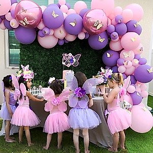 Pink and Purple Party Balloons, 50Pcs 12 Inch Purple Pink Balloons, Metallic Pink Purple Latex Balloons Birthday Party Balloons for Girls Birthday Baby Shower Wedding Party Decorations