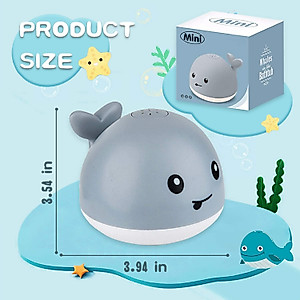 ZHENDUO Baby Bath Toys, Light Up Bath Toys, Sprinkler Bathtub Toys for Toddlers Infant Kids Boys, Automatic Spray Water Bath Toy, Pool Bathroom Baby Toy