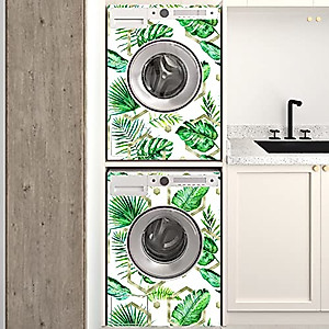 STICKEEP Tropical Wallpaper Peel and Stick Modern Green Palm Leaf Wall Paper Self Adhesive Botanical Floral Peel and Stick Wallpaper for Bedroom Walls Bathroom Living Room Cabinets 24" x 118"