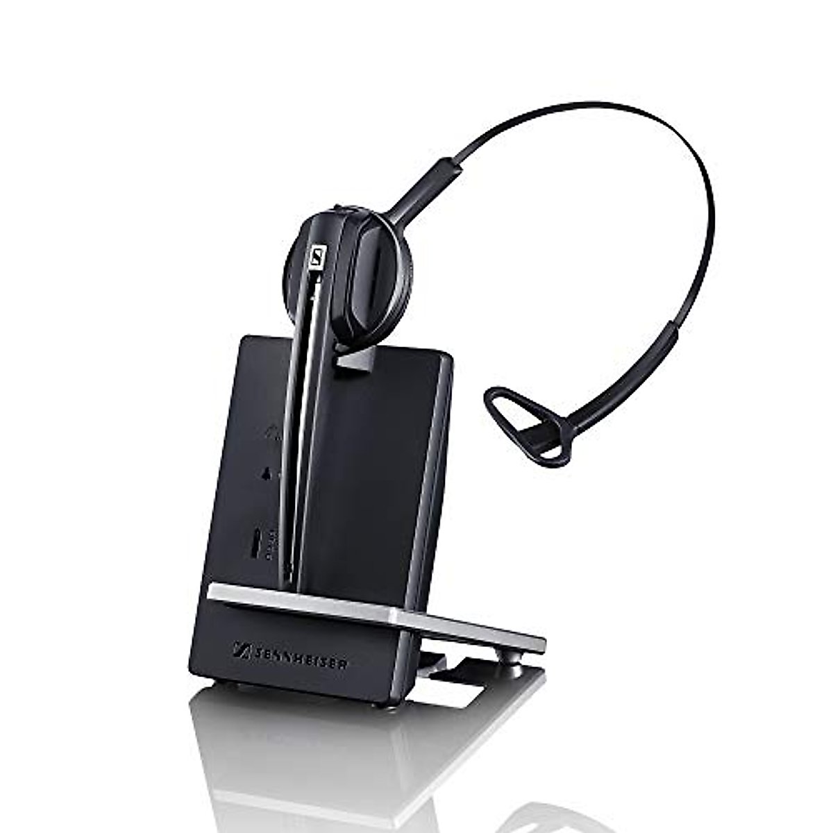 Sennheiser D 10 USB ML - US (506418) Single-Sided Wireless DECT Headset, with Direct Softphone Connection, Noise Cancelling Microphone, and is Skype for Business Certified (Black)
