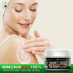 Instant Hemp Cream - Made in USA - Muscle, Foot, Shoulder, Neck, Joints and Back - Natural Hemp Oil Extract Moisturizing Gel, Lotion, Balm