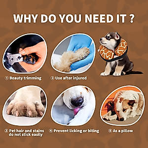 Protective Inflatable Dog Recovery Cone Collar for Small Medium Large Dog, Donut Leopard Cone Alternative After Surgery for Dogs Cats (Leopard-S)