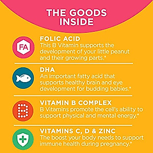 OLLY Ultra Strength Prenatal Multivitamin Softgels, Supports Healthy Growth, Brain Development, Iron, Folic Acid, DHA, Vitamins C, E, 30 Day Supply-60 Count (Packaging May Vary)