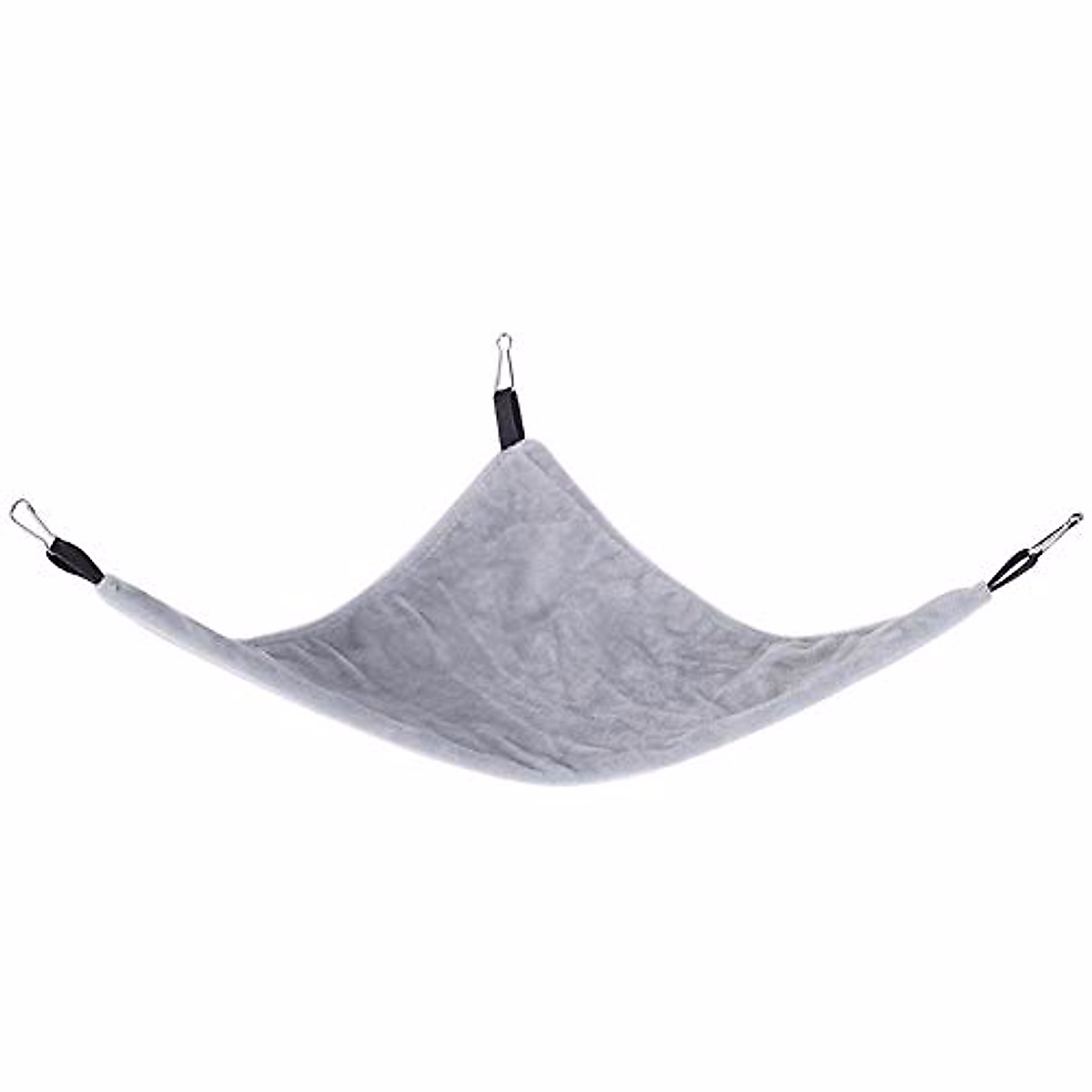 TOPINCN Small Animal Hammock Triangle Hanging Bed Sleeper Pet Nap Cage Accessories for Parrot Sugar Glider Hamster Ferret Squirrel Guinea Pig (Gray)