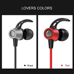 Raxinbang Headset Sports HiFi Sound in-Ear 3.5mm Wired Earphones Headphones Phone Headset for Running Gaming （Red/Silver Grey） (Color : Silver Grey)