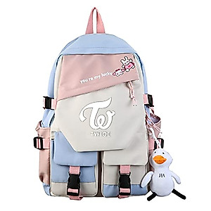 JUSTGOGO Korean KPOP TWICE Backpack Daypack Laptop Bag School Bag Mochila Bookbag Color A2
