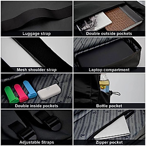 TALMONT Travel Laptop backpack for Men Waterproof Carry-on backpack for School and College, Large Gym Back Packs Flight Approved Bag (Style 1 - Black)