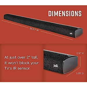 Polk Audio Signa S3 (Renewed) Ultra-Slim TV Sound Bar and Wireless Subwoofer with Built-in Chromecast, Compatible with 8K, 4K & HD TVs, Wi-Fi, Bluetooth, Works with Google Assistant