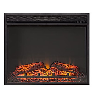 SEI FURNITURE 23” Base Electric Firebox w/Remote Control, Black