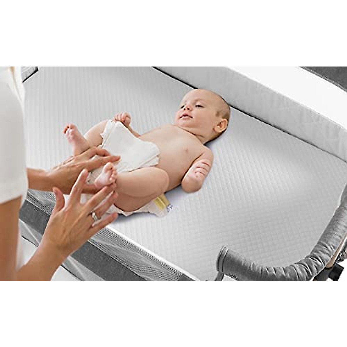 nordmiex Baby Crib,Baby bassinets Crib for Newborn,Adjustable Baby Bed for Infant/Baby,Beige