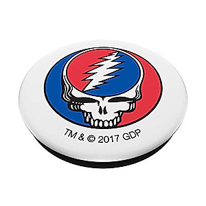 Grateful Dead Grateful Dead Steal Your Face PopSockets Stand for Smartphones & Tablets PopSockets PopGrip: Swappable Grip for Phones & Tablets