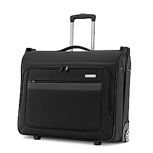 Samsonite Ascella 3.0 Softside Expandable Luggage with Spinners, Black, 2W Garment Bag