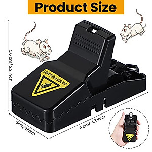 40 Pcs Mice Traps for House Indoor Mouse Traps Bulk Small Outdoor Rat Trap Safe Mousetrap Catcher Reusable Mousetrap Quick Effective Mouse Catcher for Home Family Pet Rodent, Easy Setup