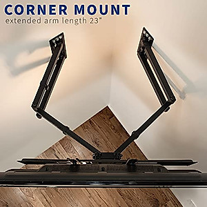 VIVO Corner TV Wall Mount for 32 to 70 inch LCD LED Plasma Flat Screens, Full Motion Articulating Bracket, VESA up to 600x400, MOUNT-CR70C