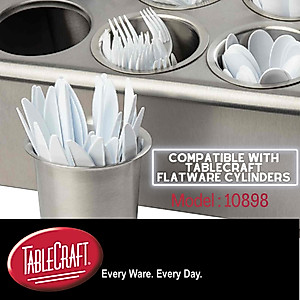 TableCraft Products 7062 Two-Tiered Flatware Cylinder Holder with 6 Holes