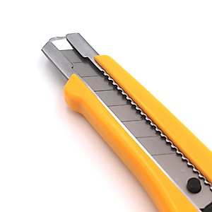 Utility Knife Retractable Box Cutter 18mm Stainless Steel Blade Razor Knives for Carton Cardboard Arts Crafts, 2 Pack