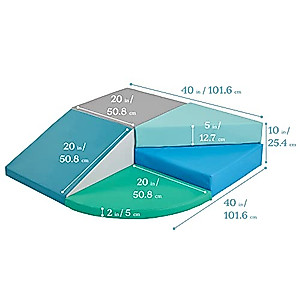 ECR4Kids SoftZone Tiny Twisting Climber, Beginner Playset, Contemporary, 5-Piece