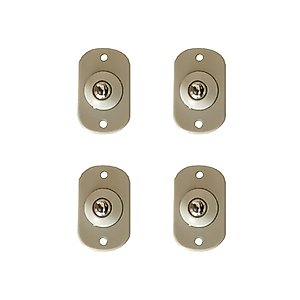 Caster Wheels Set 4pcs Adhesive Swivel Casters Universal Furniture Wheel Castor Roller for Storage Box Platform Trolley Chair Paste Pully Heavy Duty Casters (Color : Steel Ball)