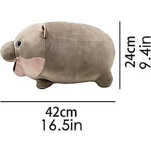 Moo Deng Hippo Plush, 2024 Pygmy Hippo Plush Moo Den, Plush Toys Cute Pygmy Hippo Plushie Toy, Soft Hippopotamus Stuffed Animal Pillow, Suitable for Home Sofa (Small 8.7in/0.22lbs)