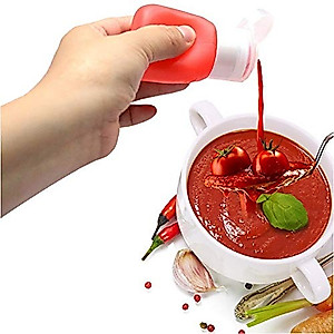 YINGGG Squeeze Portable Salad Dressing Container to Go Bottles Sauce Leakproof Condiment Storage Bottle, Dressing to Go for Lunch set of 4 (37ML)