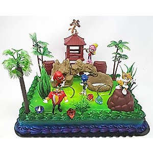 Sonic the Hedgehog Deluxe Cake Topper Set with Sonic and Friends (Unique Design)