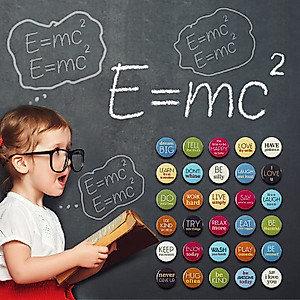 30 Pieces Motivational Round Fridge Magnets Inspirational Round Quote Magnets Positive Saying Round Magnets Funny Colorful Motivation Magnets for Classroom Office Home Decor