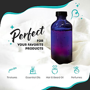 Nevlers 18 PK 8 oz Glass Bottles with Lids | Leakproof Cobalt Blue Glass Bottle | Small Glass Bottles for Vanilla Extract Homemade, Medicine Bottles, Extract Bottles, & Apothecary Bottles with Caps