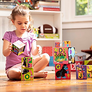 Melissa & Doug Deluxe 10-Piece Alphabet Nesting and Stacking Blocks - FSC Certified