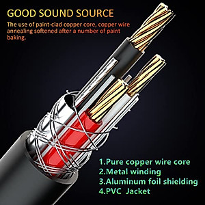 2-in-1 audio cable--iOS port to 3.5mm plug Cable and Female 3.5mm aux-in to RCA Stereo Extension Adapter Cord Compatible with iPhone/iPod/iPad to Headphone, Car, Speaker, Amplifier, Home theater etc.