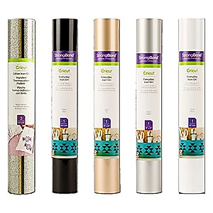 Cricut Raspberry Mini Easy Press Bundle with Everyday Iron-On Rolls, Strong Bond Iron On Rolls, HTV, Easy to Weed Heat Transfer Vinyl, Sublimation, Convenient and Portable Size, DIY Small Projects