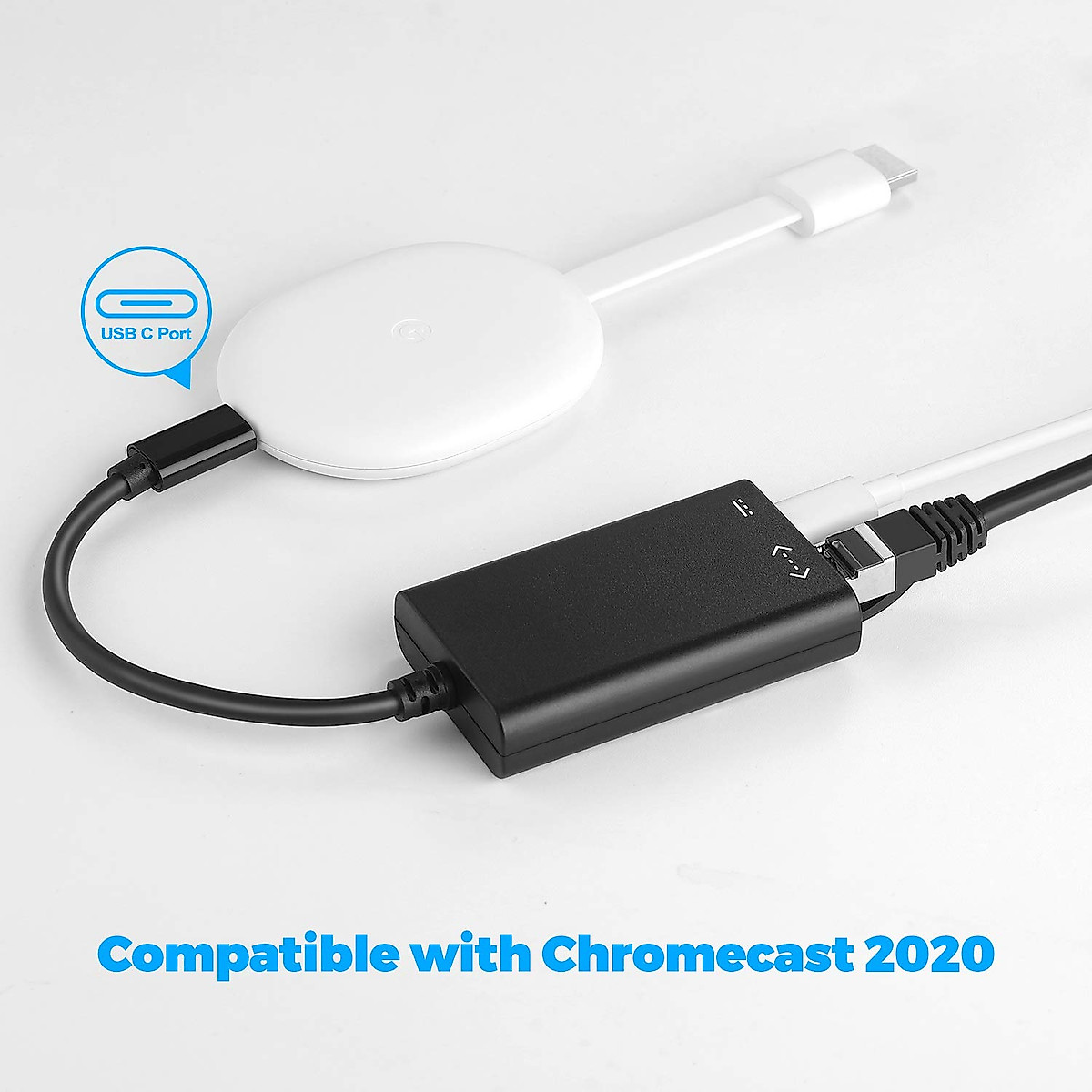 Unknown USB C to Ethernet Adapter with Fast 60W Charging, Compatible with Windows, Mac, Chrome OS