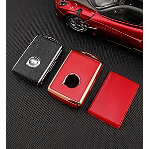 SANRILY 1 Pcs Fashion Golden Edge TPU Key Fob Case Fit for Volvo Key Fob Cover XC90 XC60 S60 XC40 Keyless Full Covered Key Shell Black