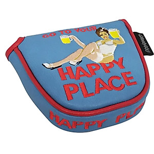 ReadyGOLF Happy Place Embroidered Putter Cover - Mallet V2