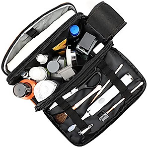 GANIBAGS Leather Toiletry Bag for Men, Travel Organizer Dopp Kit Waterproof Shaving Bag for Toiletries Accessories, Brown