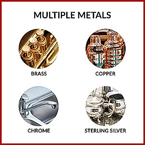 HOPE'S Premium Metal Care Brass Polish and Cleaner, Shines and Prevents Tarnish, Safe for Brass, Copper, Chrome, Sterling Silver, 8 oz, Pack of 1