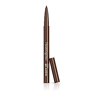 Neutrogena Intense Gel Eyeliner with Antioxidant Vitamin E, Smudge- & Water-Resistant Eyeliner Makeup for Precision Application, Dark Brown, 0.004 oz