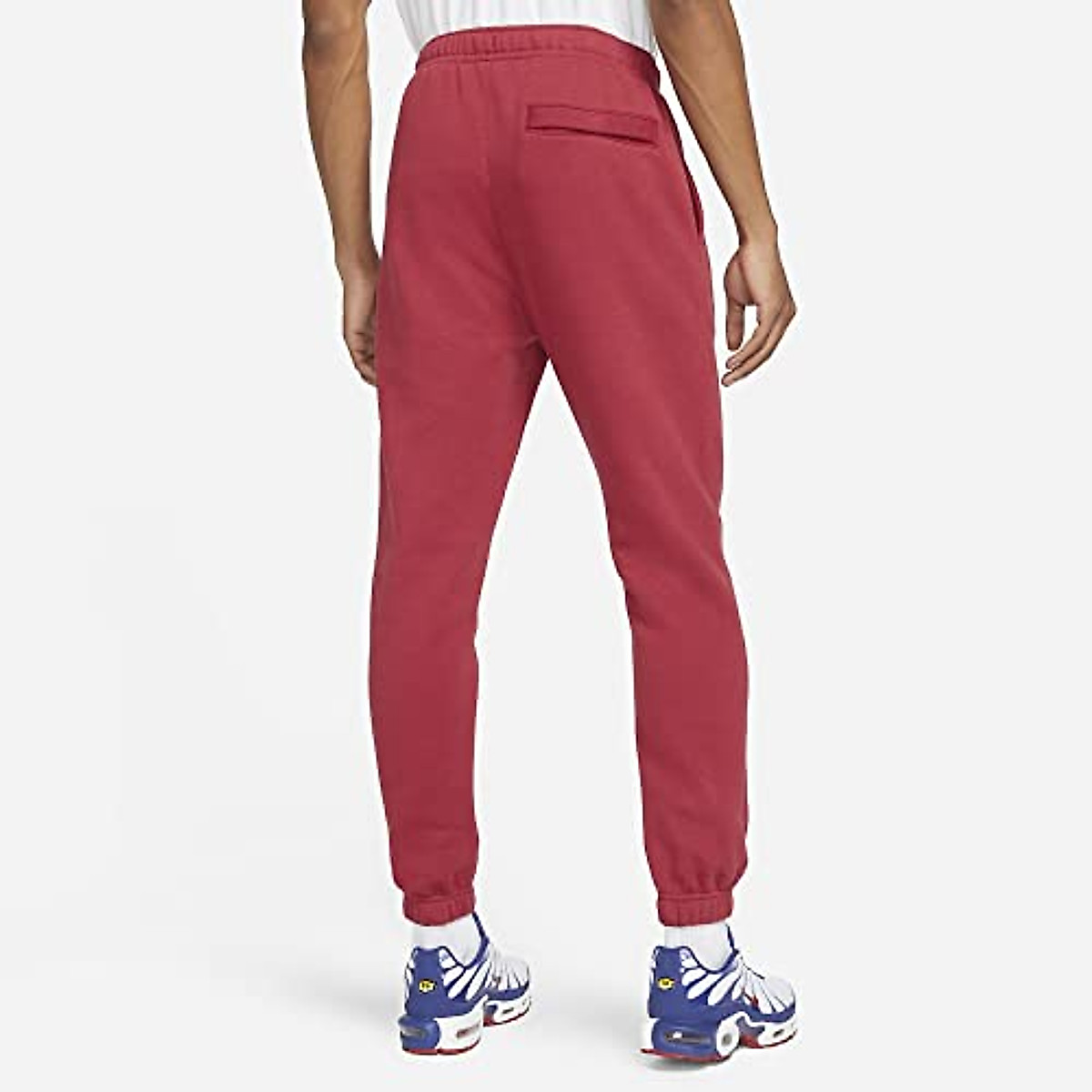 Nike Men's Sportswear Fleece Jogger Athletic Pants (as1, Alpha, x_l, Regular, Regular, Pomegranate/Pomegranate/White, X-Large)