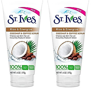 St. Ives Rise & Energize Coconut & Coffee Scrub, 6 oz (Pack of 2)