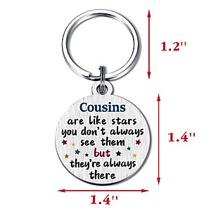 Best Cousin Gifts for Women, Thank You Cousin Keychain, Appreciation Cousin Gifts, Cousin Birthday Christmas Keychain Gifts