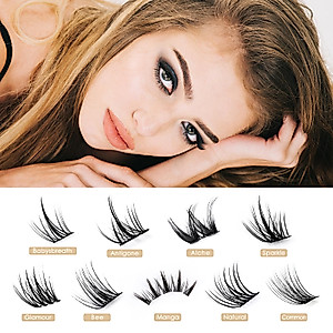 LANKIZ DIY Eyelash Extension, 72pcs Lash Clusters Individual Lash Extensions, Soft Cluster Lashes, 10-16mm Mix Resuale Lash Extension Clusters
