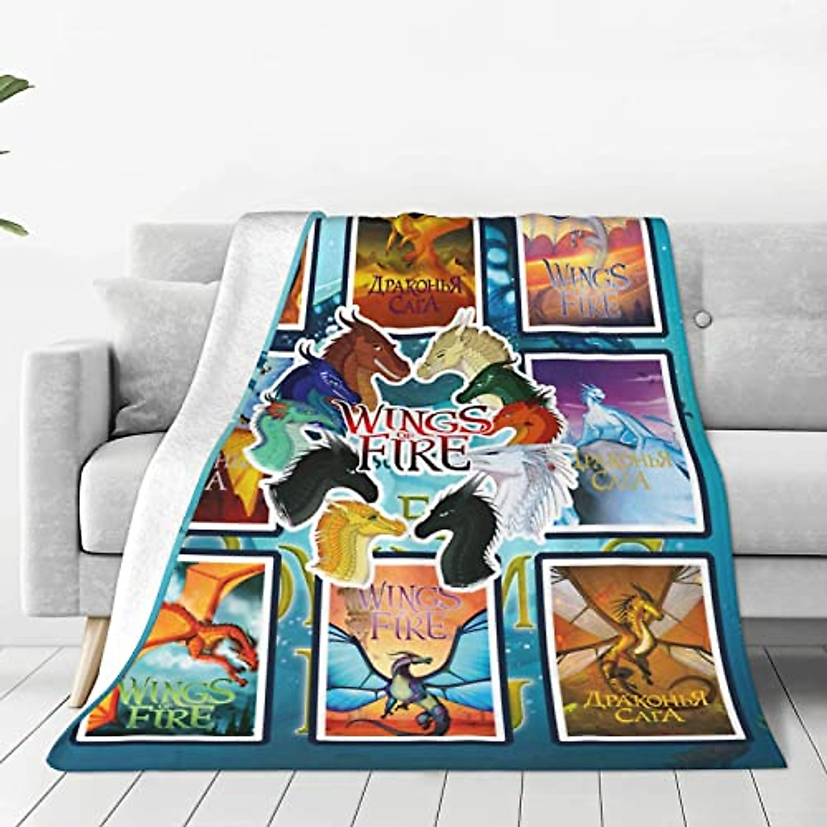 Qunan Wings of Dragon Fire Blankets Ultra-Soft Micro Fleece Throw Blankets All-Season Warm Fuzzy Lightweight Blanket for Sofa Bed 50''X40'', Black8